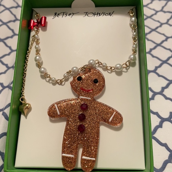 Betsey Johnson | Jewelry | Bj Gingerbread Necklace | Poshmark